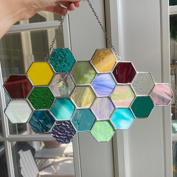 Honeycomb Stained Glass - Etsy