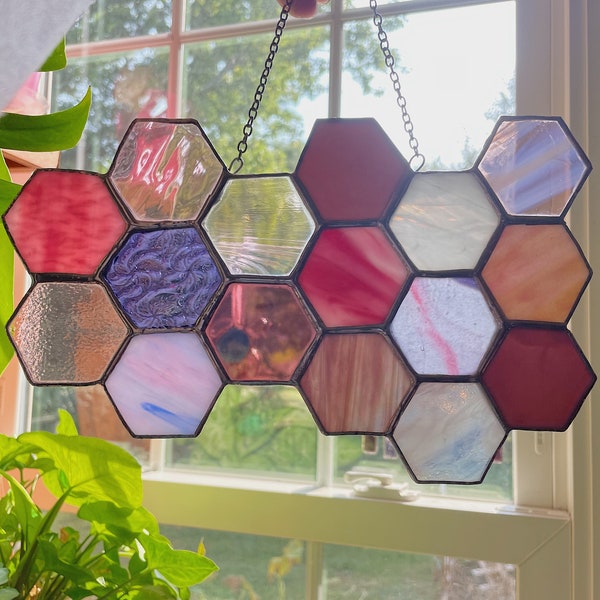 Honeycomb Stained Glass - Etsy
