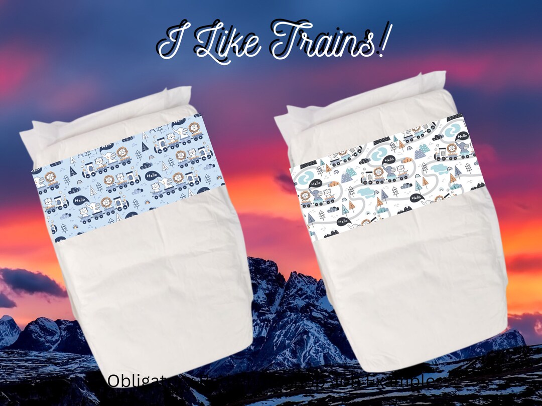 Trains Abdl Diaper Landing Pad Sticker Tapes Etsy