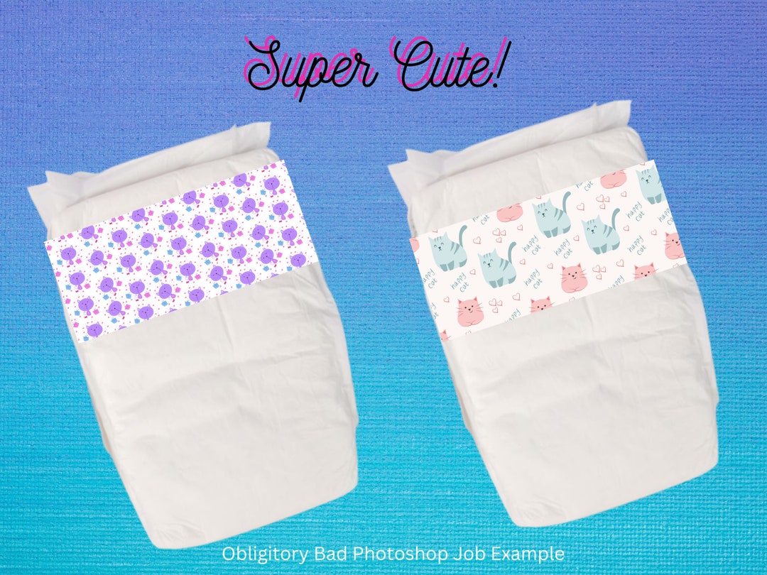 Kitty Cats Abdl Diaper Landing Pad Sticker Tapes Etsy
