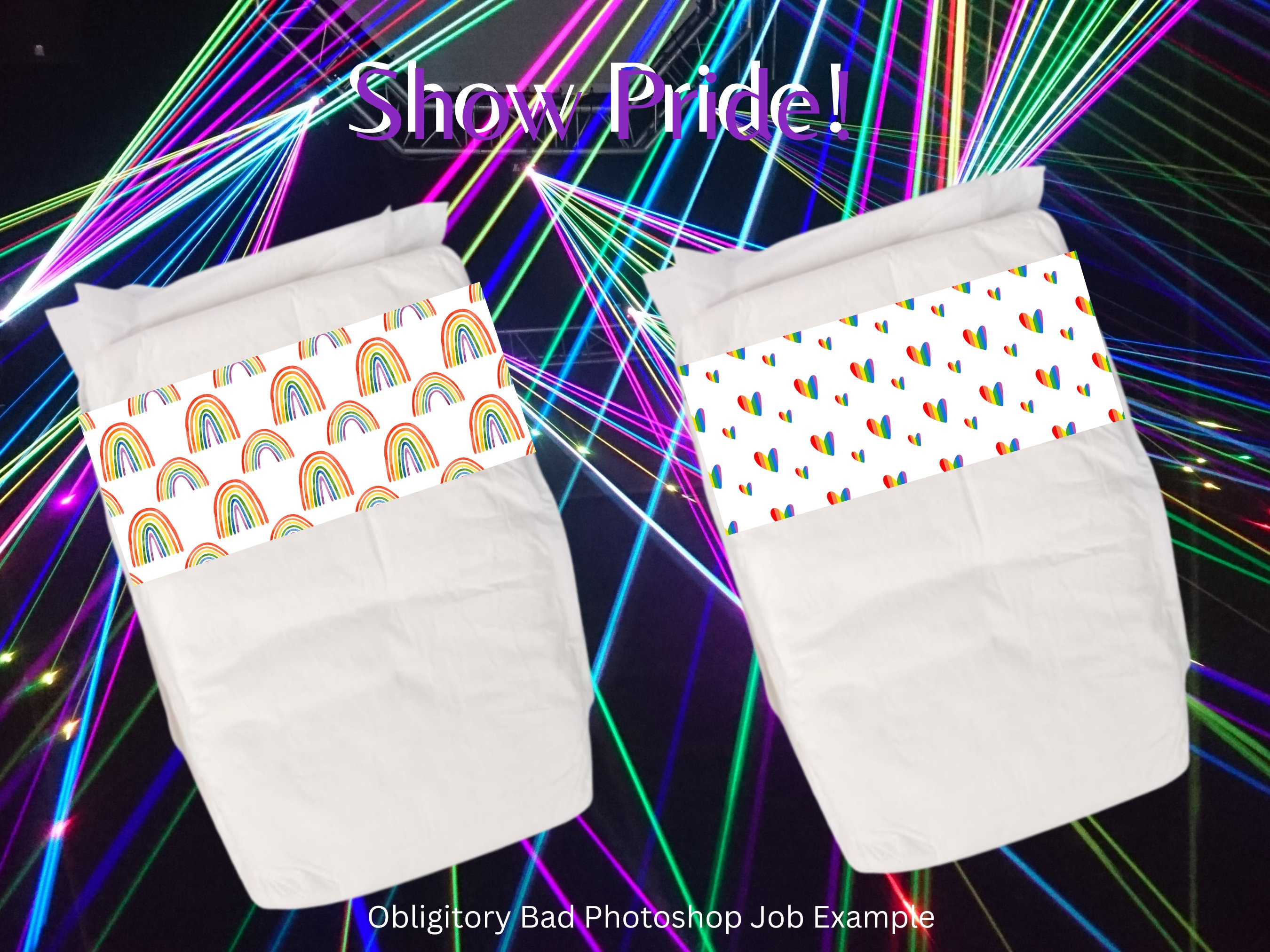 Pride and Rainbows Narrow ABDL Diaper Landing Pad Sticker Tapes - Etsy
