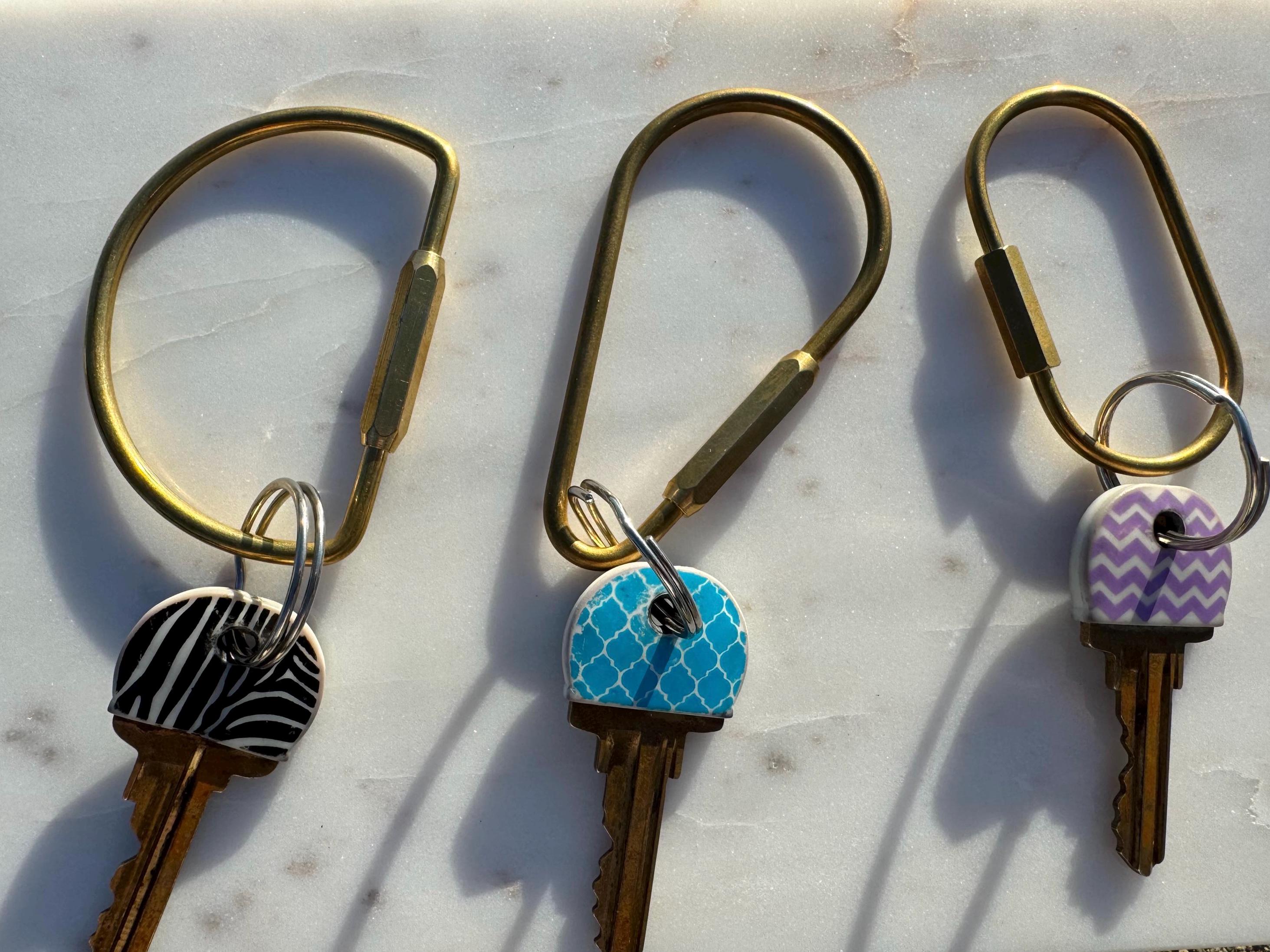 Minimalistic Brass Key Loop, Brass Keychain, Minimalistic Key Chain ...