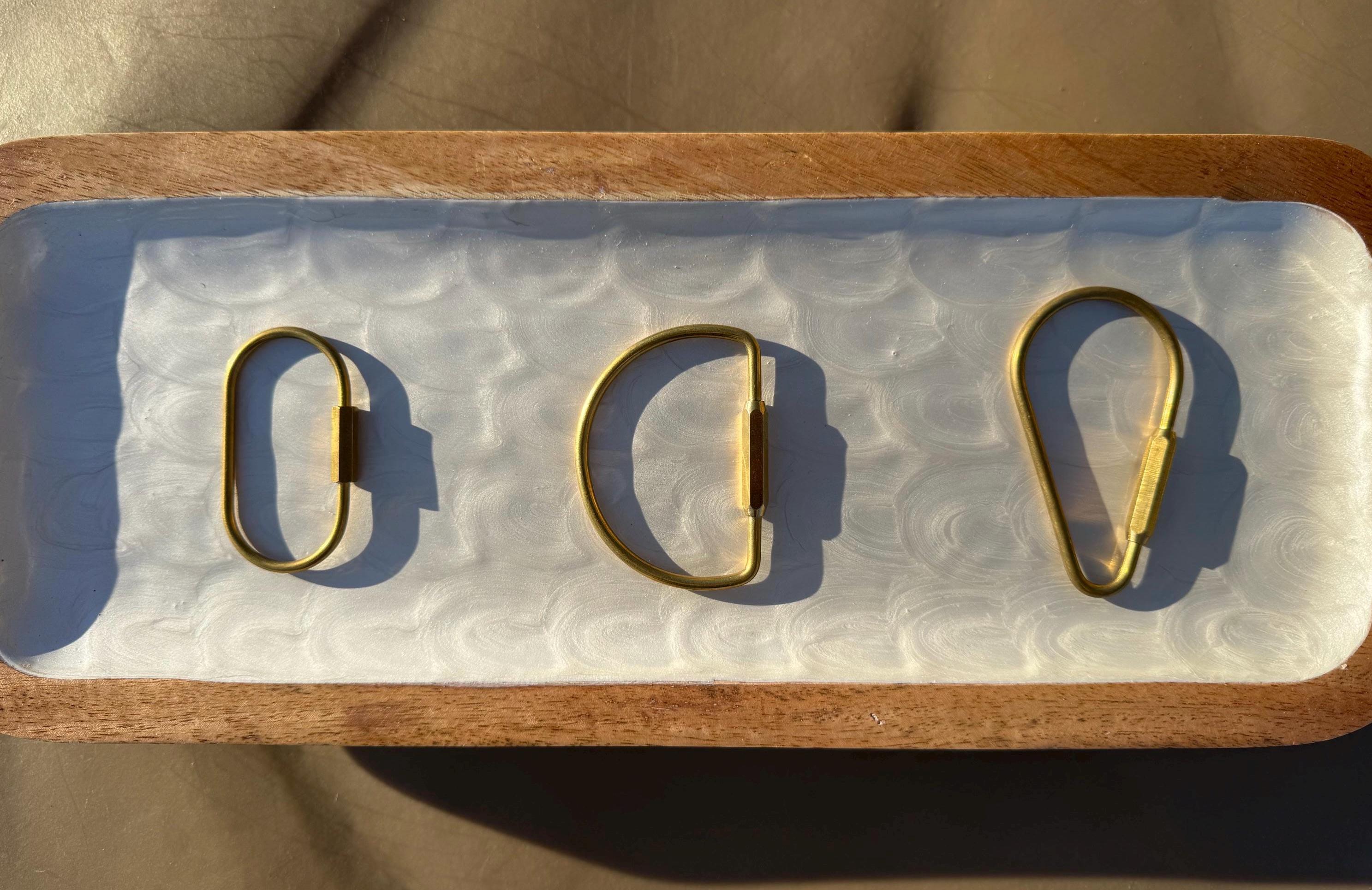 Minimalistic Brass Key Loop, Brass Keychain, Minimalistic Key Chain ...