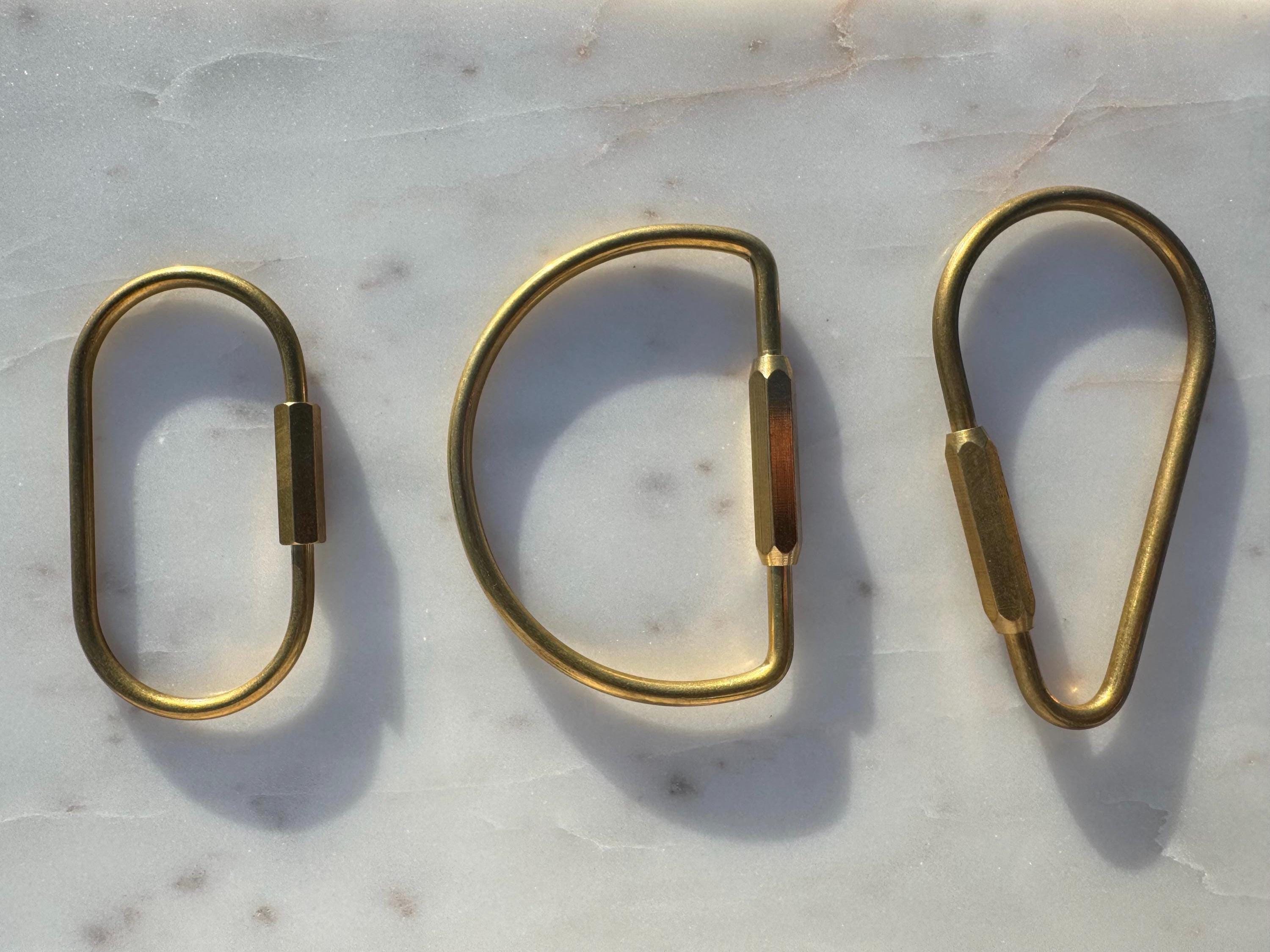 Minimalistic Brass Key Loop, Brass Keychain, Minimalistic Key Chain ...