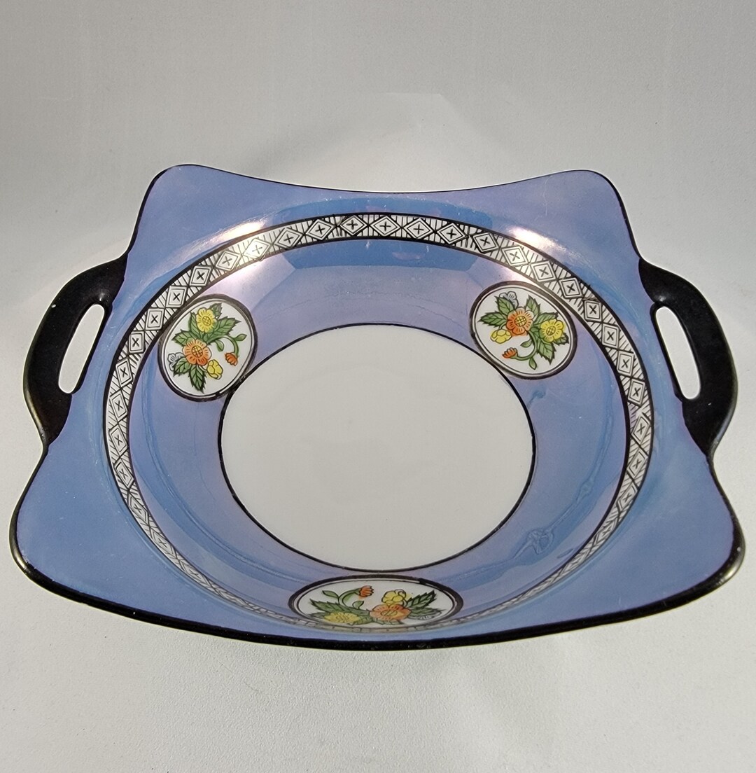 Vintage Noritake Blue Lusterware Bowl - Etsy