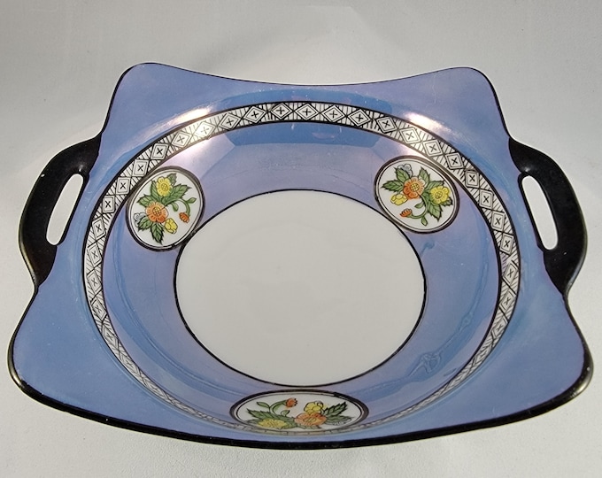 Ca. 1930's JAPAN Blue Lusterware Sugar Bowl With Lid - Etsy