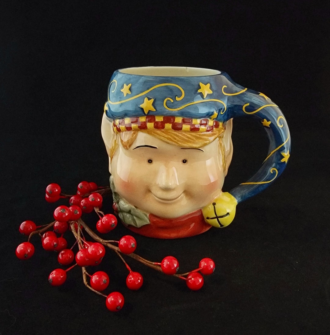Retro Ceramic Elf Mug by It's the Season Ceramic Holiday Winter ...