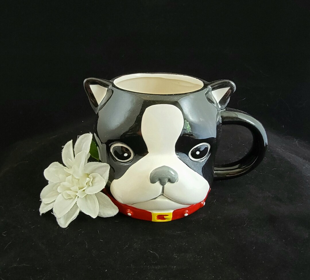 Pier1 Boxer Pug Dog Mug Hand Painted Dolomite - Etsy