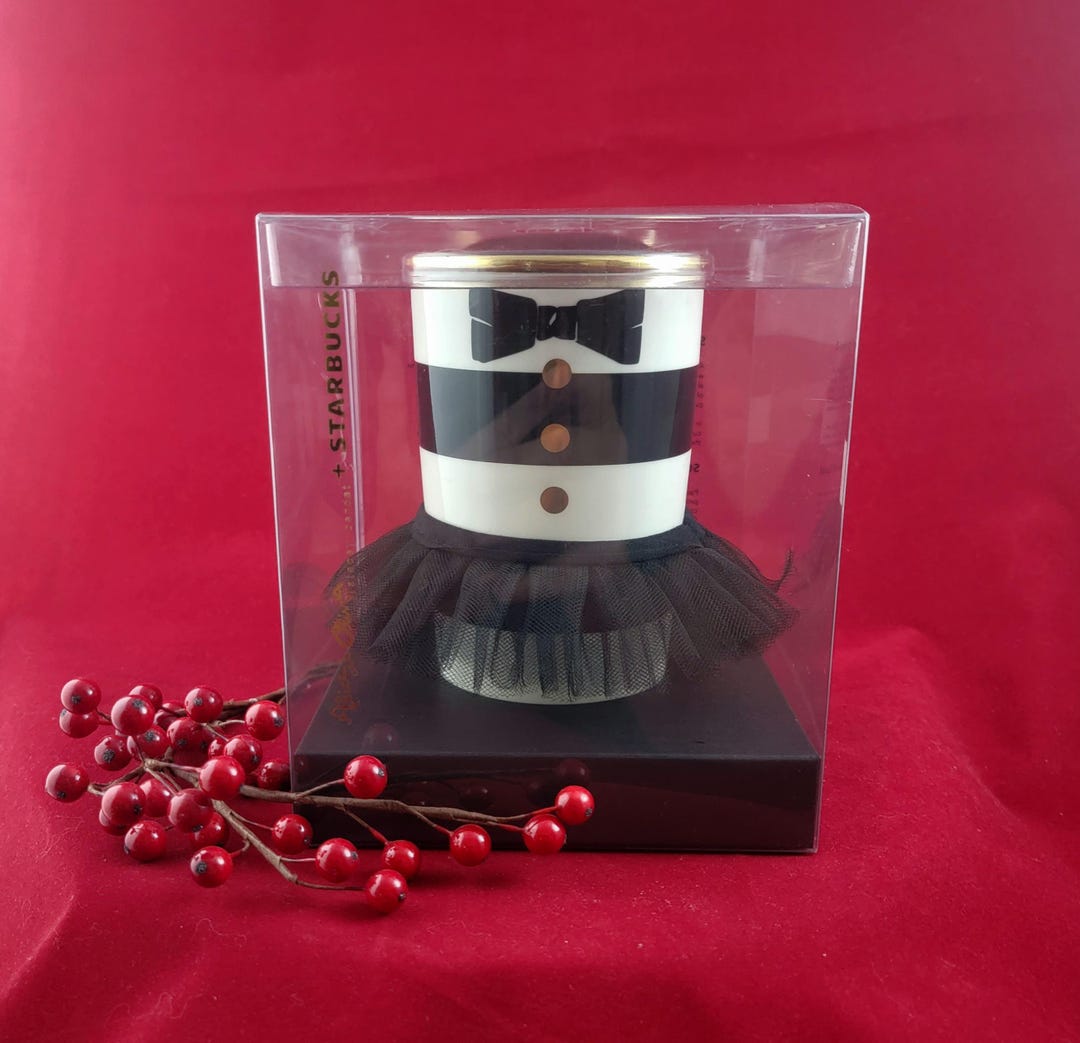 New RARE Starbucks 2013 Tuxedo Alice and Olivia Tutu Coffee Tumbler - Etsy