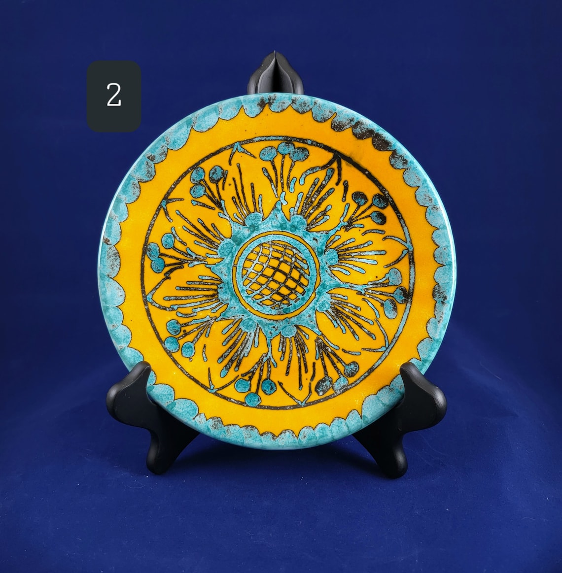 Vintage S Stephano Italy Ceramic Wall Plates Handpainted Labrocca - Etsy