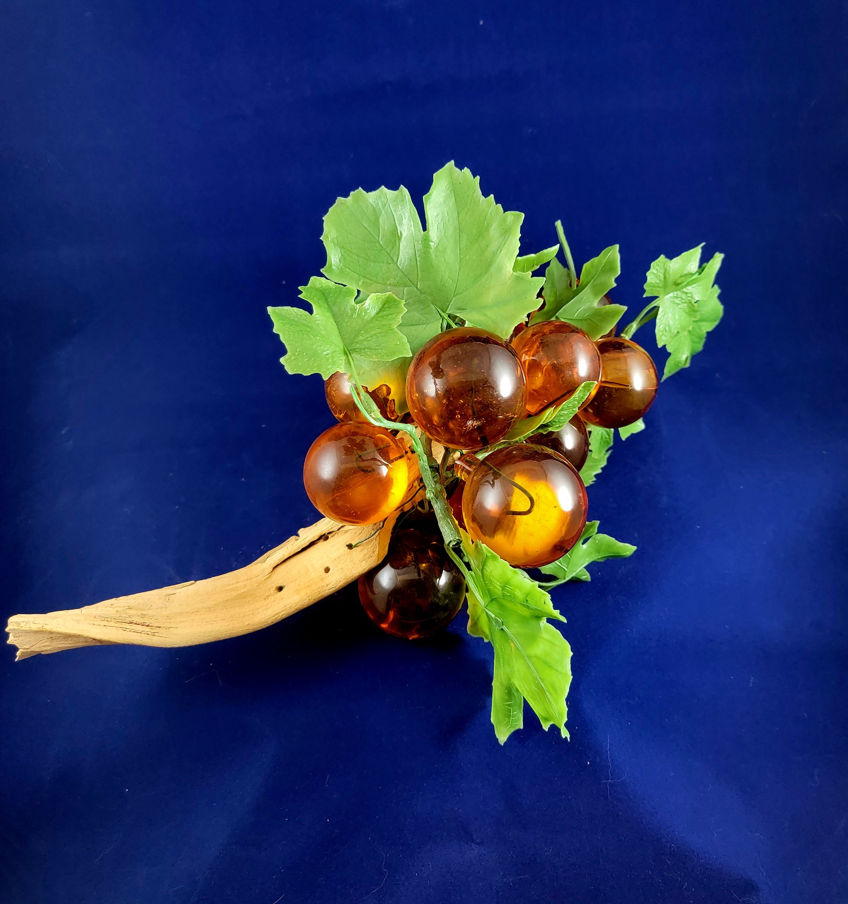 Vintage Glass Amber Colored Grapes - Etsy