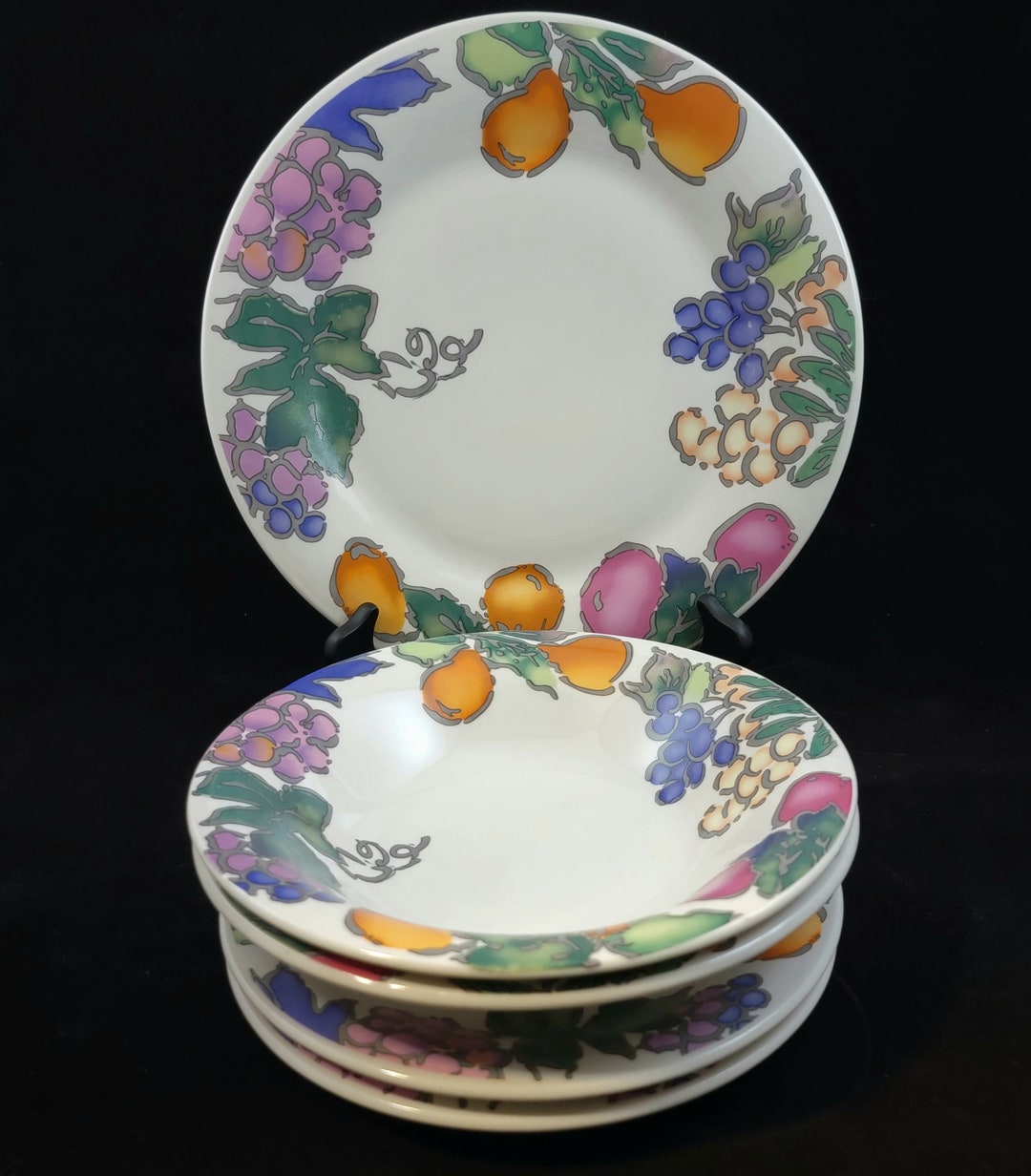 Vintage Plates and Bowls by Gibson Housewares. Pattern Sorbet. Various ...