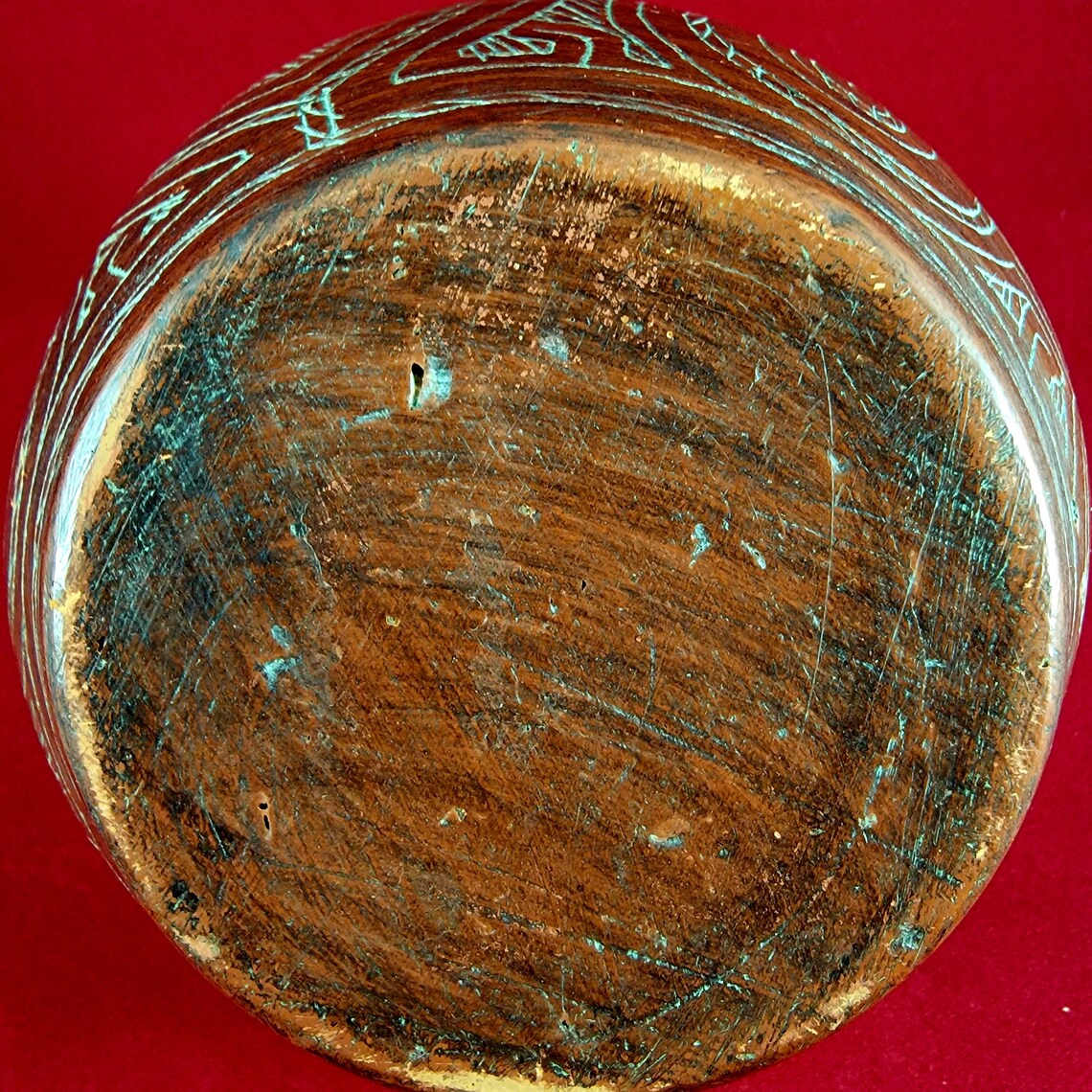 Vintage Brazilian Pottery Vase Amazonian Lacquered and Hand Etched ...