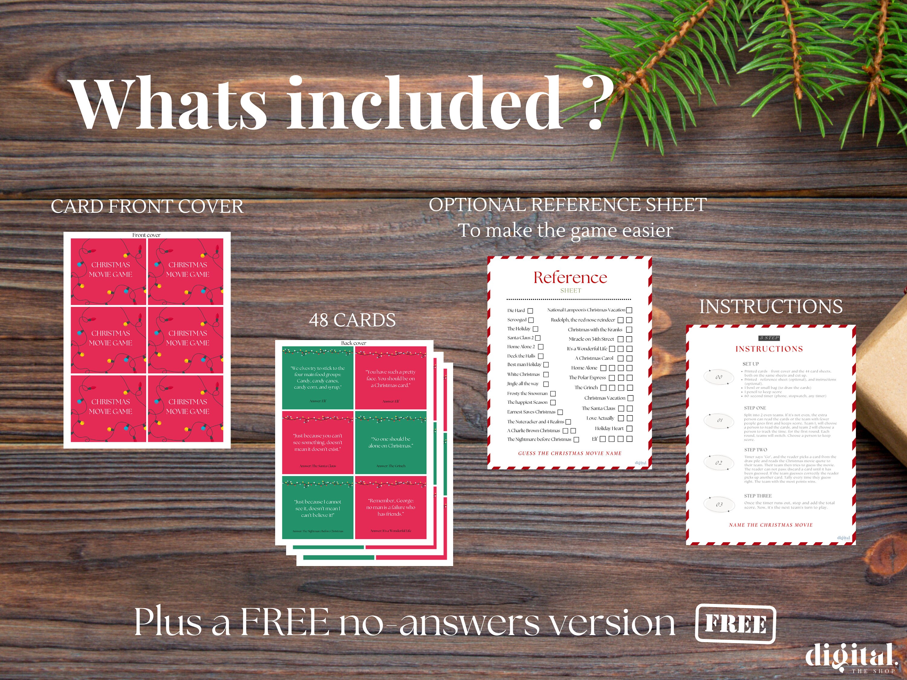 Name the Christmas Movie Game | Printable Party Game for Families ...