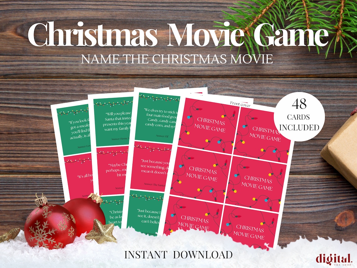 Name the Christmas Movie Game Printable Party Game for Families Instant ...