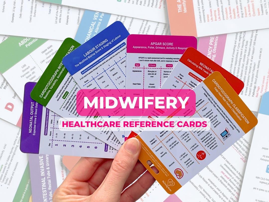 Midwifery Reference Cards: Neonatal Care, APGAR, Labour Staging - Etsy ...