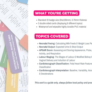 Midwifery Reference Cards: Neonatal Care, APGAR, Labour Staging - Etsy ...
