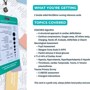 Trauma and Arrest Emergency Nurse Paramedic Reference Cards - Etsy