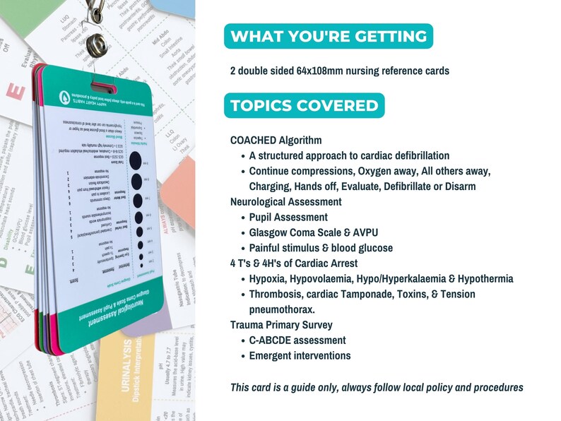 Trauma and Arrest Emergency Nurse Paramedic Reference Cards - Etsy
