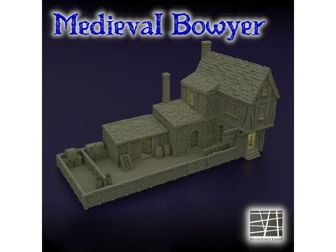 Medieval Bowyer 3D Print, Building Terrain, Tabletop Miniature, D&D Dnd ...