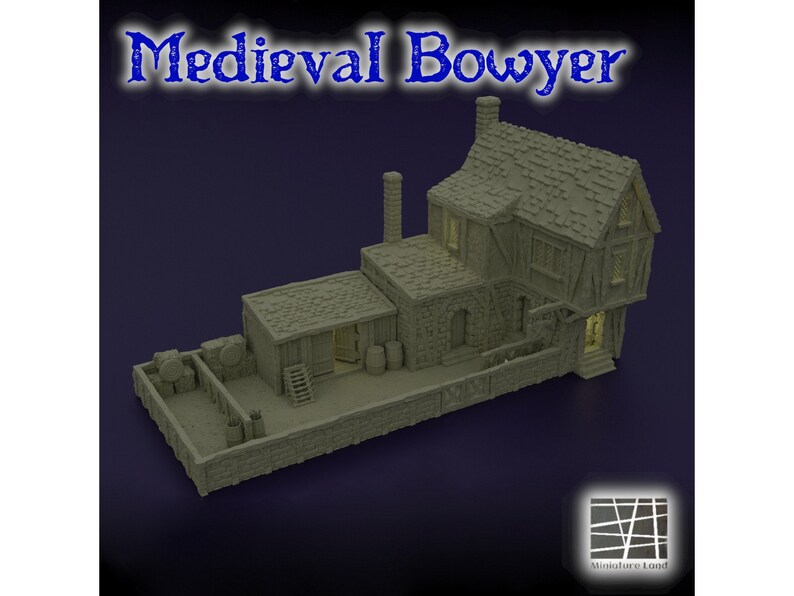 Medieval Bowyer 3D Print, Building Terrain, Tabletop Miniature, D&D Dnd ...