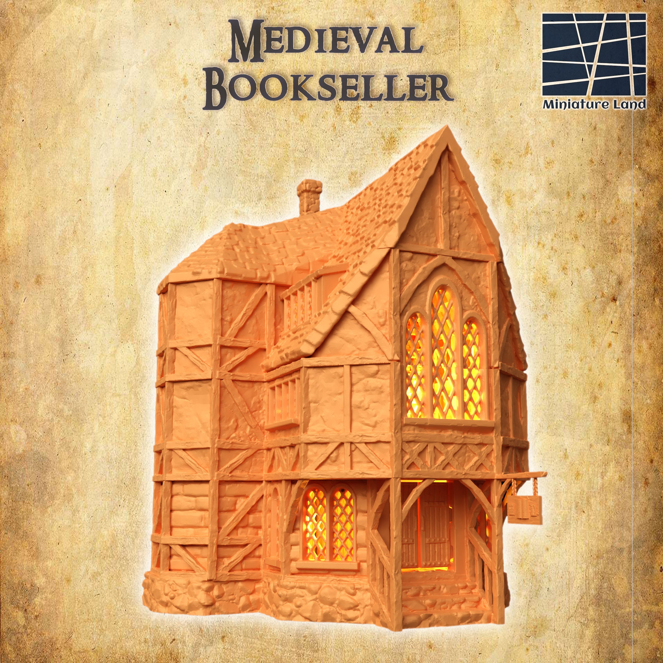 Medieval Bookseller 3D Print, Building Terrain, Tabletop Miniature, D&D ...