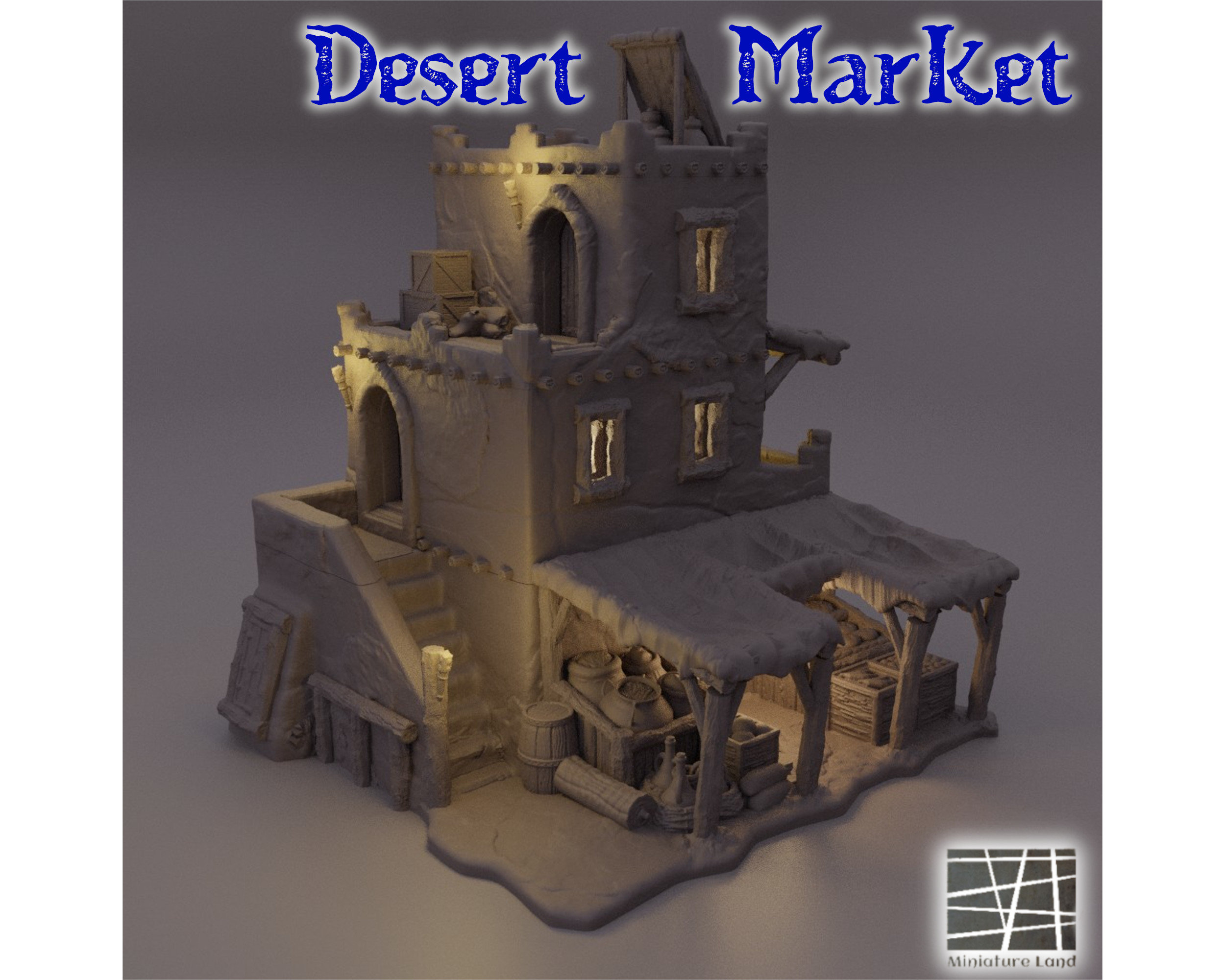 Desert Market 3D Print, Middle-east Merchant, Shop Building Terrain ...