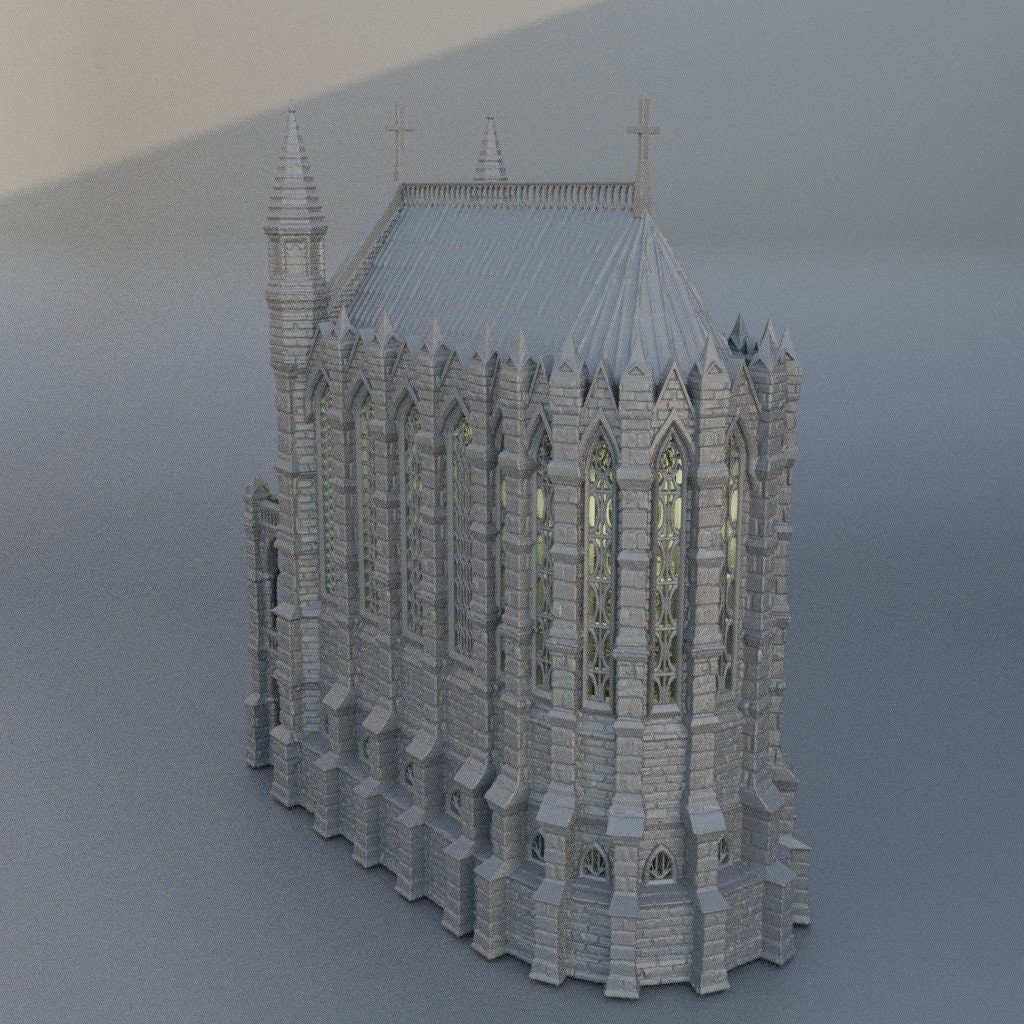 Medieval Reliquary Church 3D Print, Building Terrain, Tabletop ...
