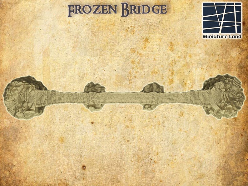 Frozen Bridge 3D Print, Ice Environment Terrain, Tabletop Miniature, D ...