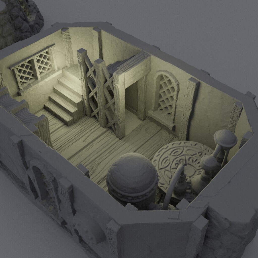 Alchemist House, 3D Print, Building Terrain, Tabletop Miniature, D&D ...
