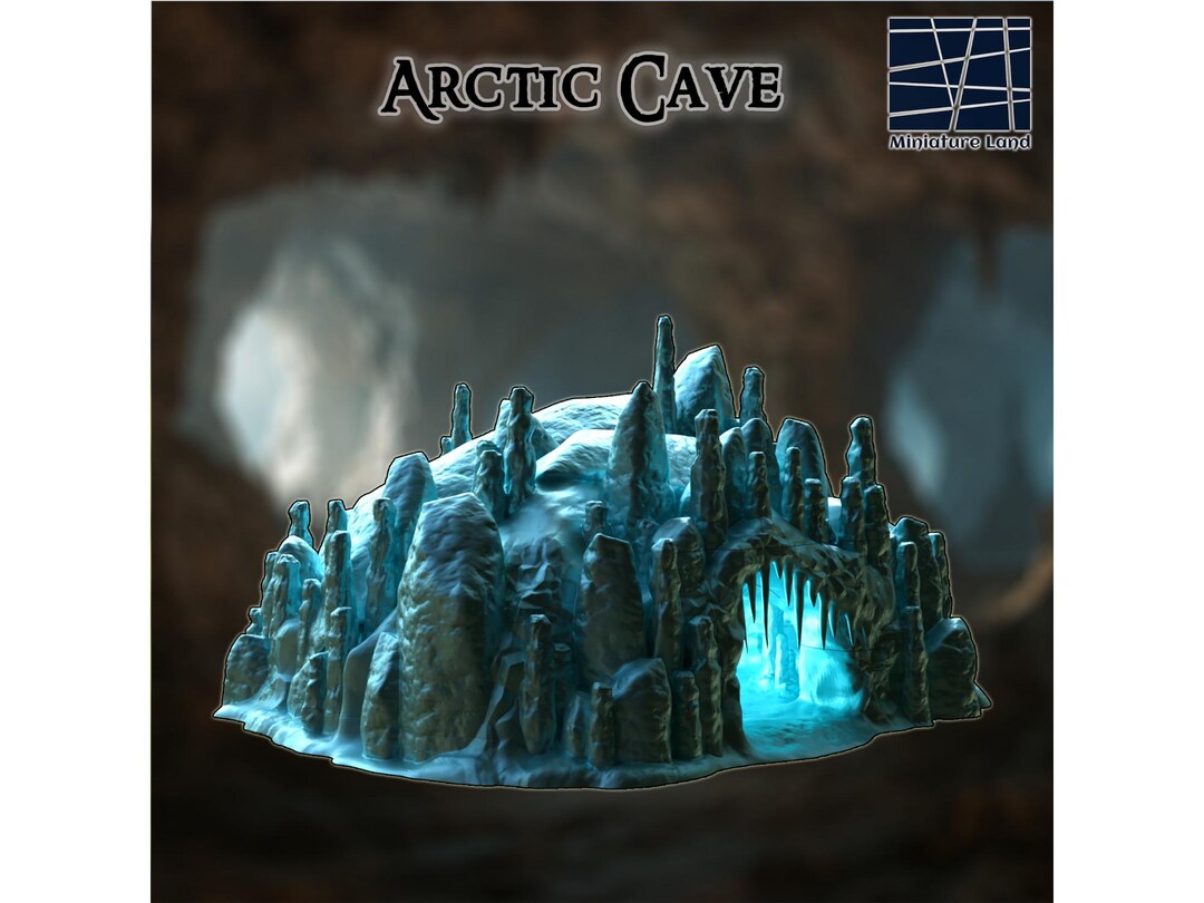 Arctic Cave Model, Ice Cavern Miniature, Snow Grotto Building, Tabletop ...