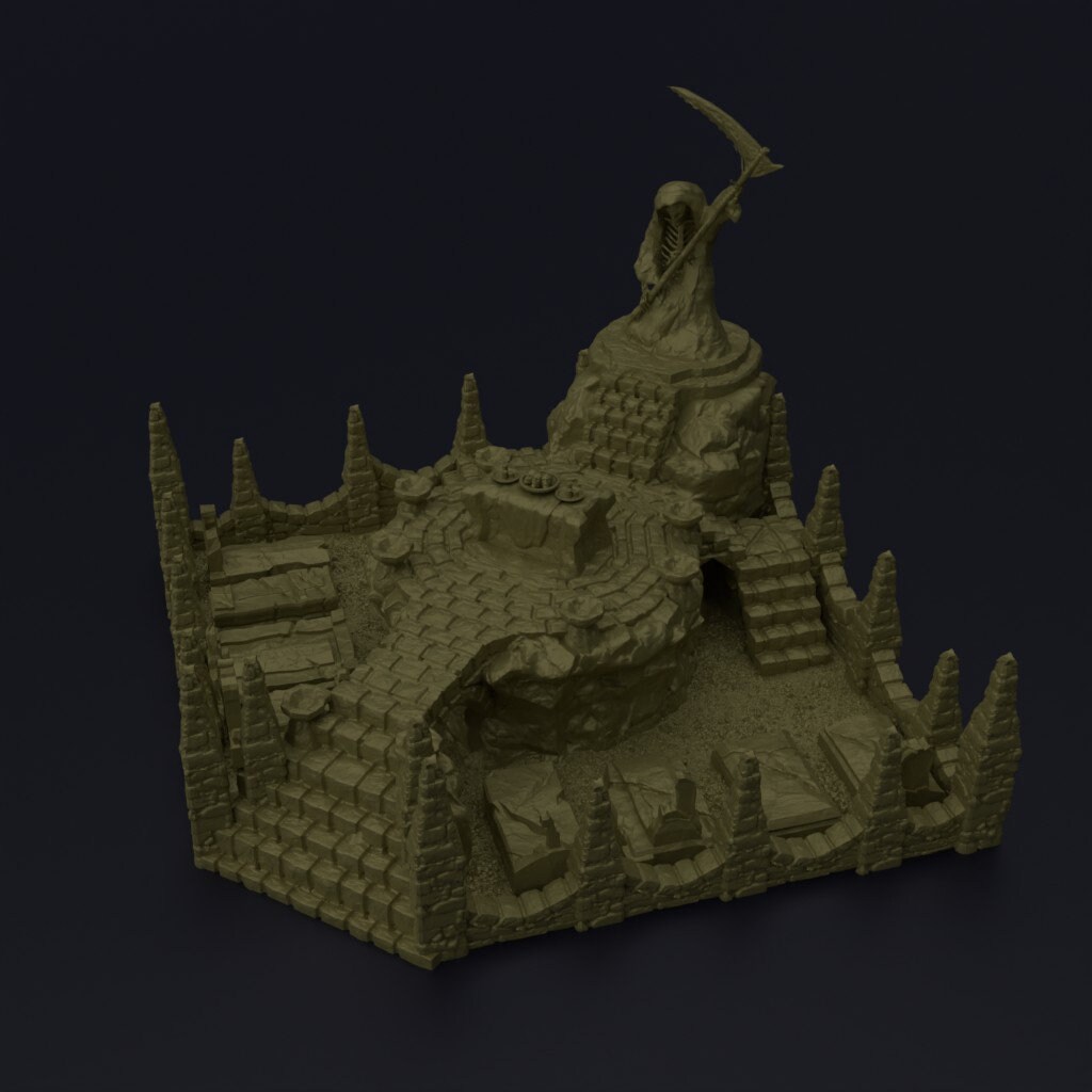 Undead Shrine 3D Print, Altar, Grim Reaper Death Necromancer, Playable ...