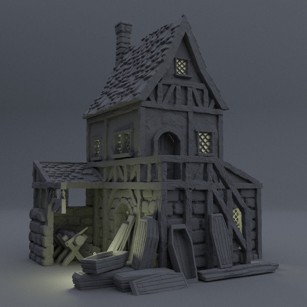 Coffin-maker's House 3D Print, Undertaker, Mortician, Building Terrain ...