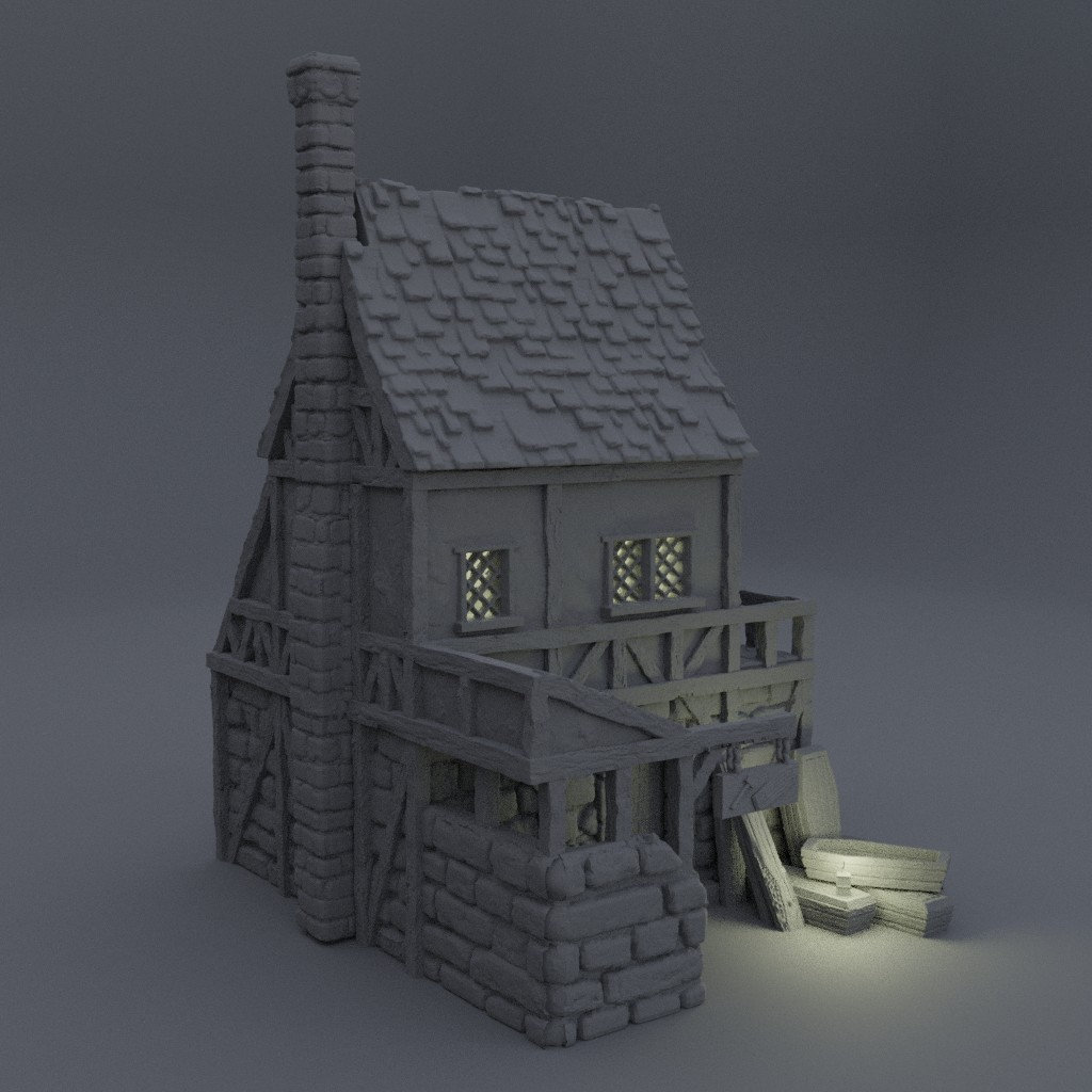 Coffin-maker's House 3D Print, Undertaker, Mortician, Building Terrain ...