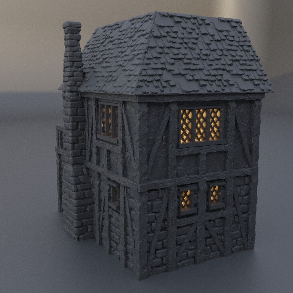 Town Blacksmith 3D Print, Forge House, Printed Miniature, Tabletop ...