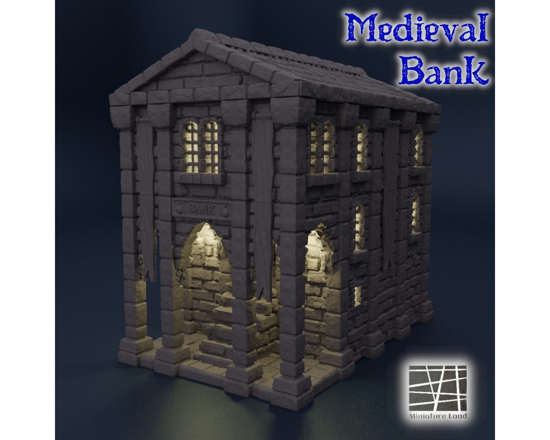 Medieval Bank 3D Print, Building Terrain, Tabletop Miniature, D&D Dnd ...