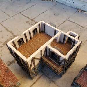 Town Buildings Set 3D Print, Modular Village District, 28mm Terrain ...