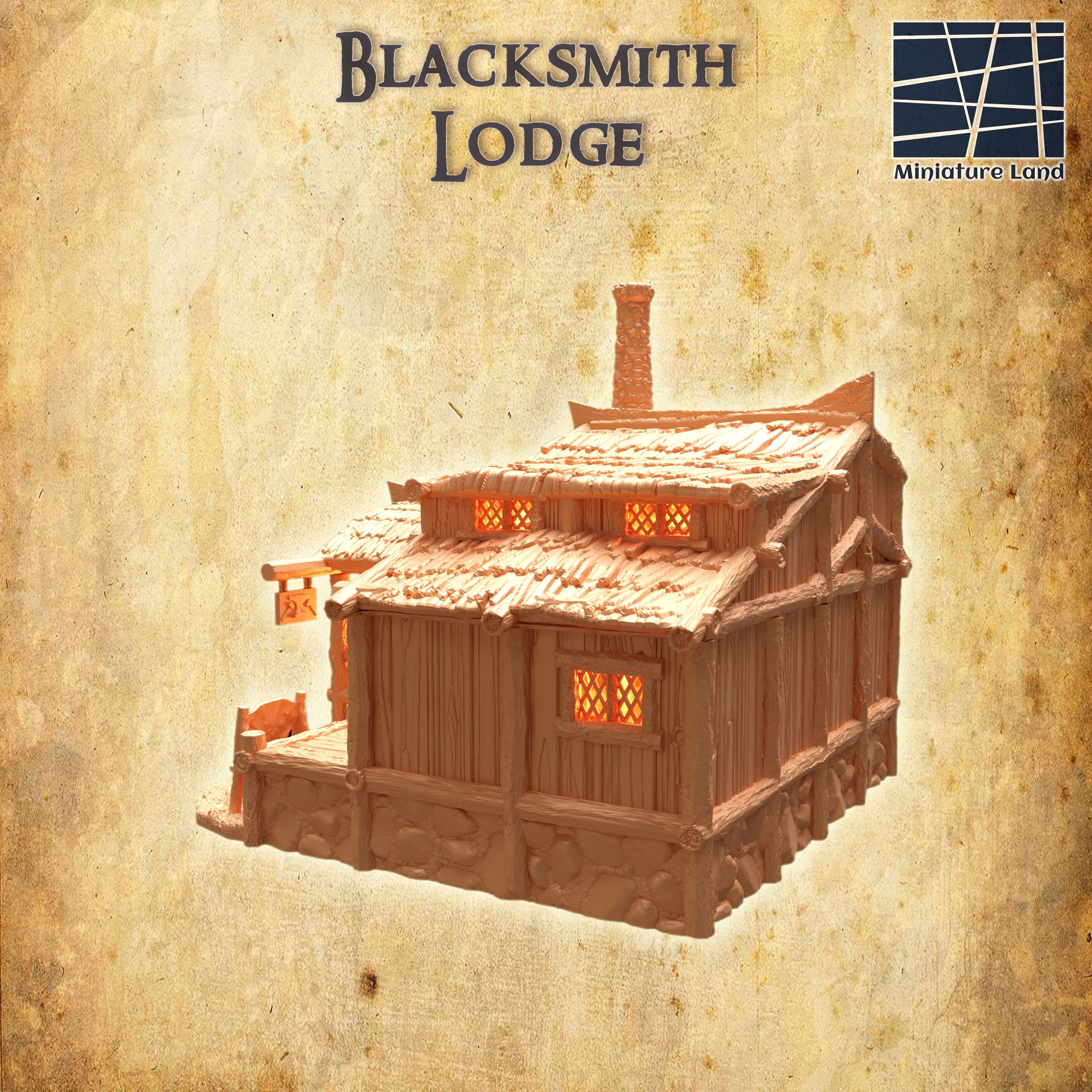 Blacksmith Lodge 3D Print, Building Terrain, Tabletop Miniature, D&D ...