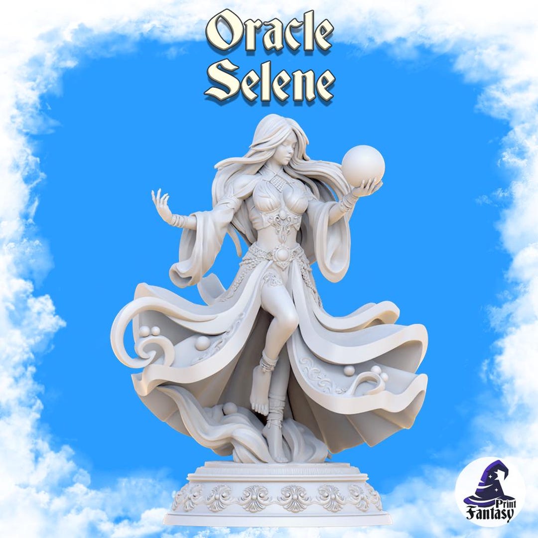 Oracle Selene 3D Print, Mage, Wizard, Witch, Sorcerer, Model, Dungeons ...
