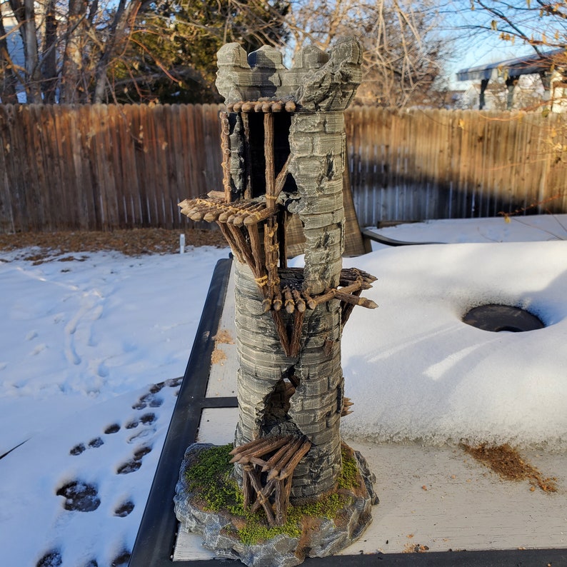 Corrupted Lookout Tower 3D Print, Ruin, Infested, Stone, Fort, Building ...