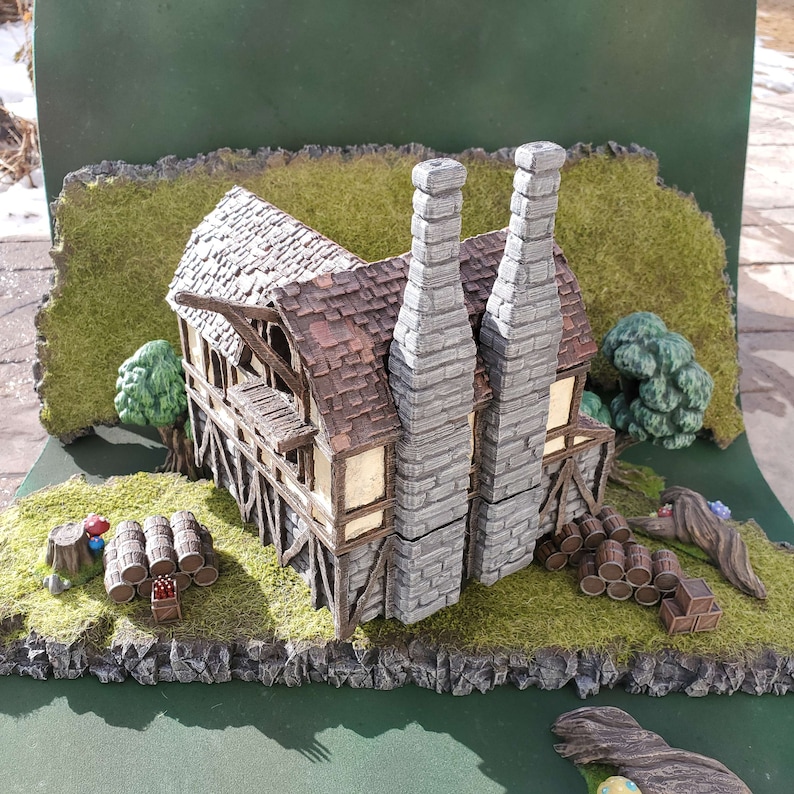 Medieval Distillery 3D Print, Brewery, Tavern Bar, Building Terrain ...