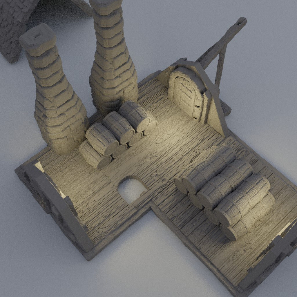 Medieval Distillery 3D Print, Brewery, Tavern Bar, Building Terrain ...