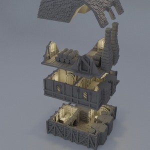 Medieval Distillery 3D Print, Brewery, Tavern Bar, Building Terrain ...