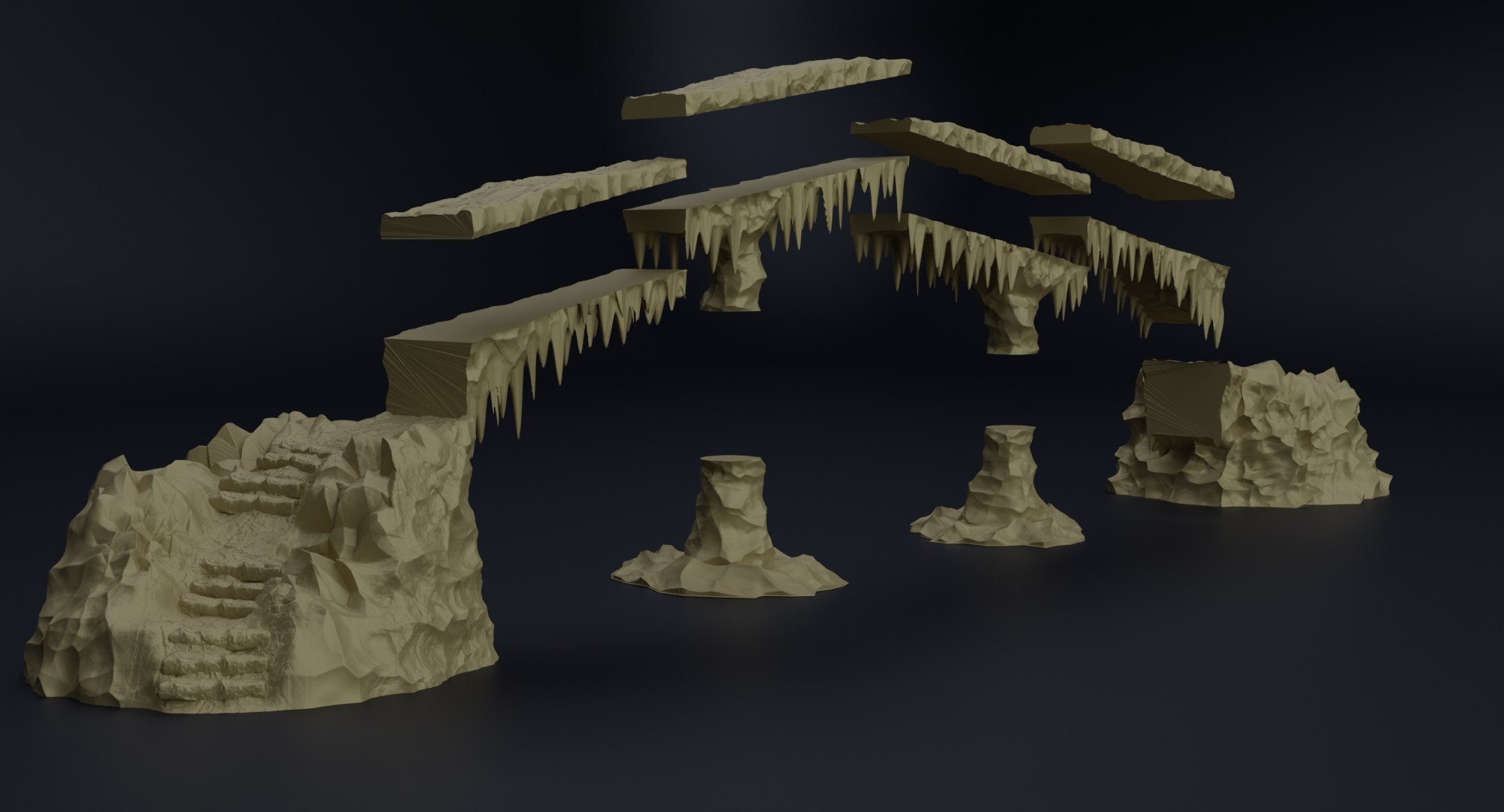 Frozen Bridge 3D Print, Ice Environment Terrain, Tabletop Miniature, D ...