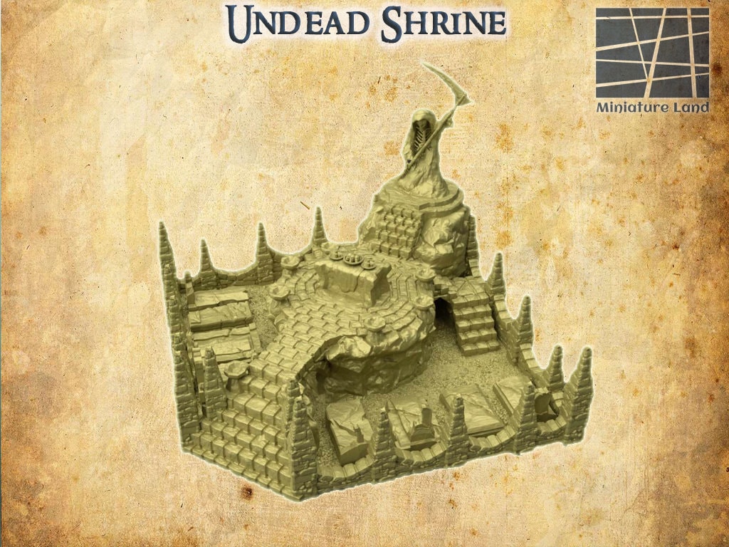 Undead Shrine 3D Print, Altar, Grim Reaper Death Necromancer, Playable ...
