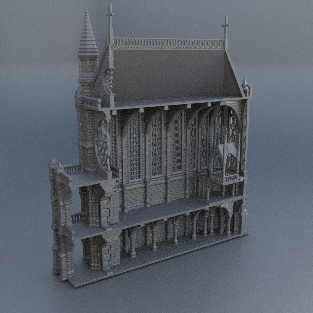 Medieval Reliquary Church 3D Print, Building Terrain, Tabletop ...