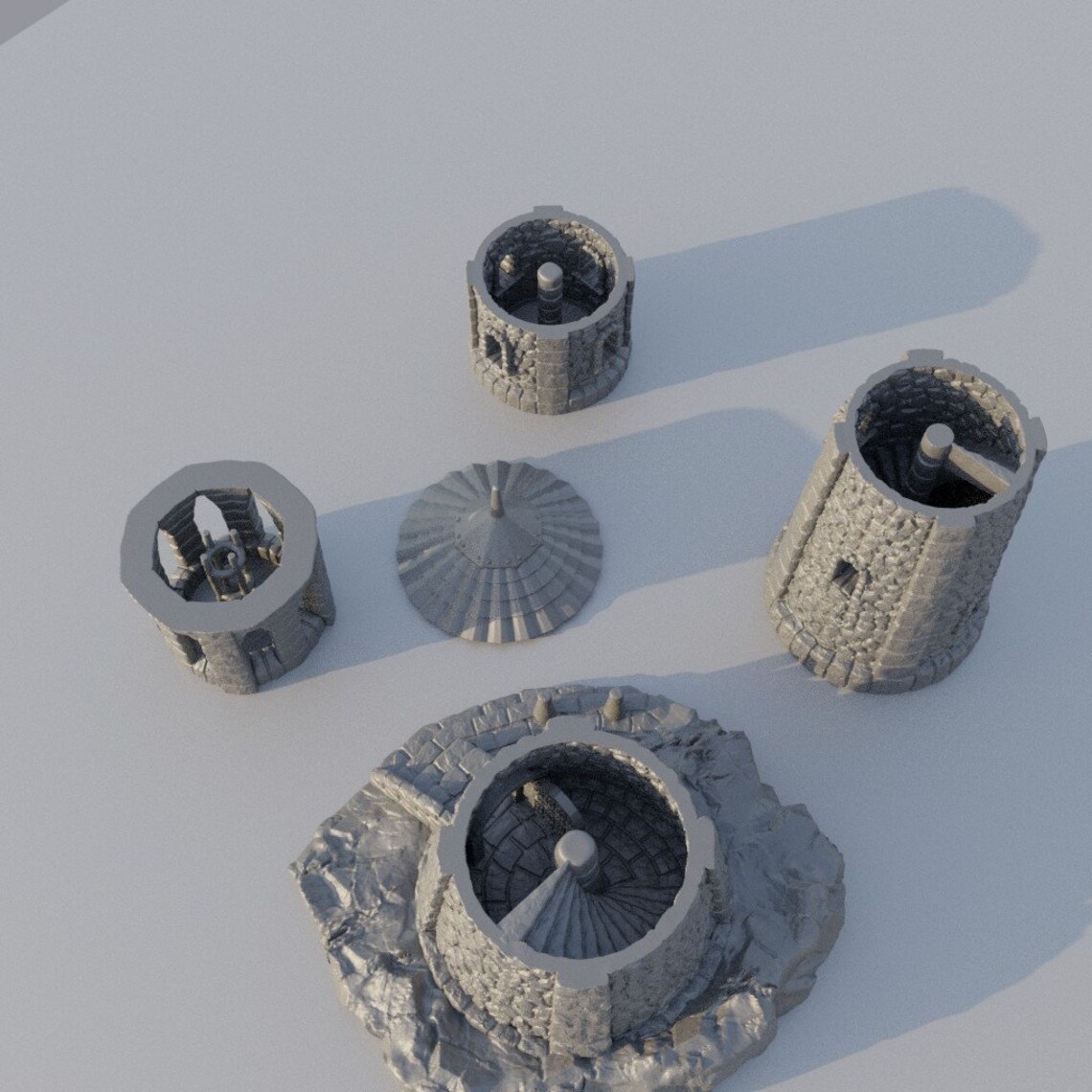 Medieval Lighthouse 3D Print, Building Terrain, 28mm, Port, Model ...