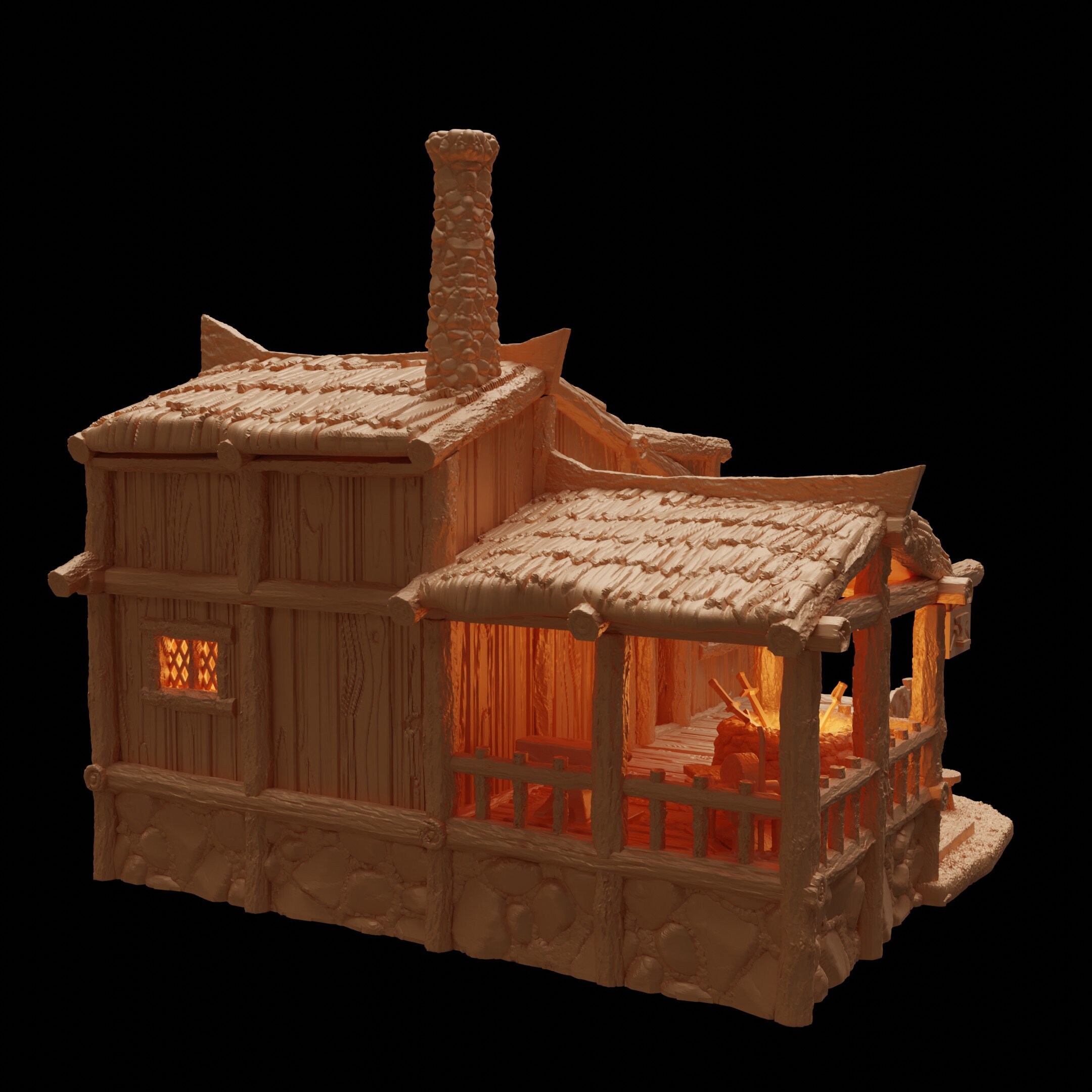 Blacksmith Lodge 3D Print, Building Terrain, Tabletop Miniature, D&D ...