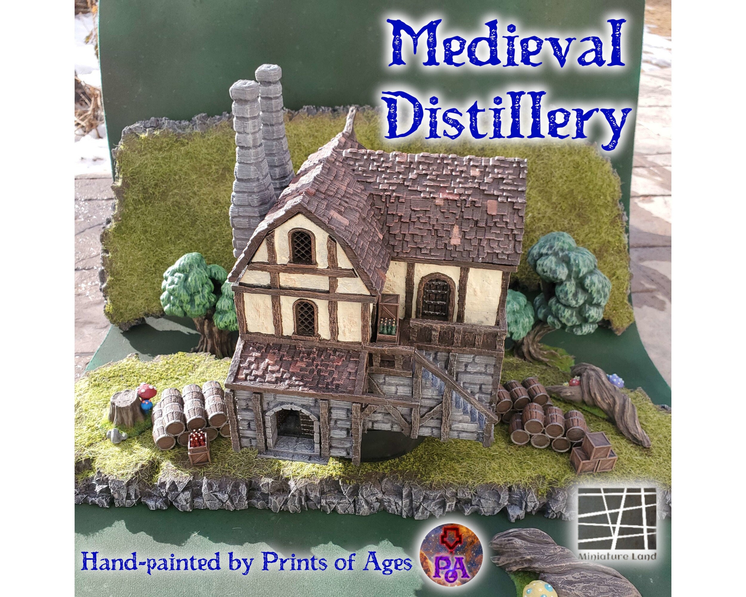 Medieval Distillery 3D Print, Brewery, Tavern Bar, Building Terrain ...