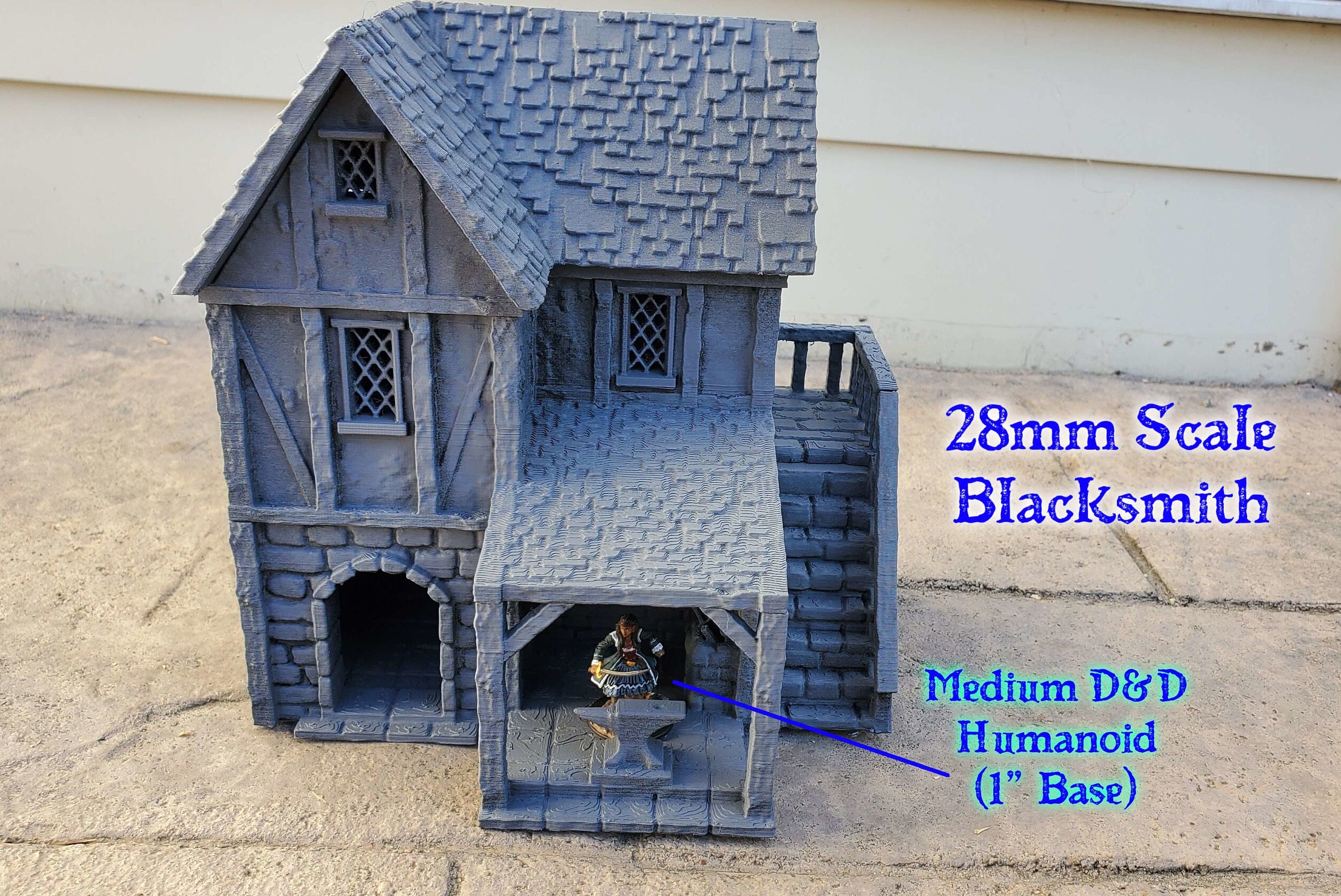Town Blacksmith 3D Print, Forge House, Printed Miniature, Tabletop ...